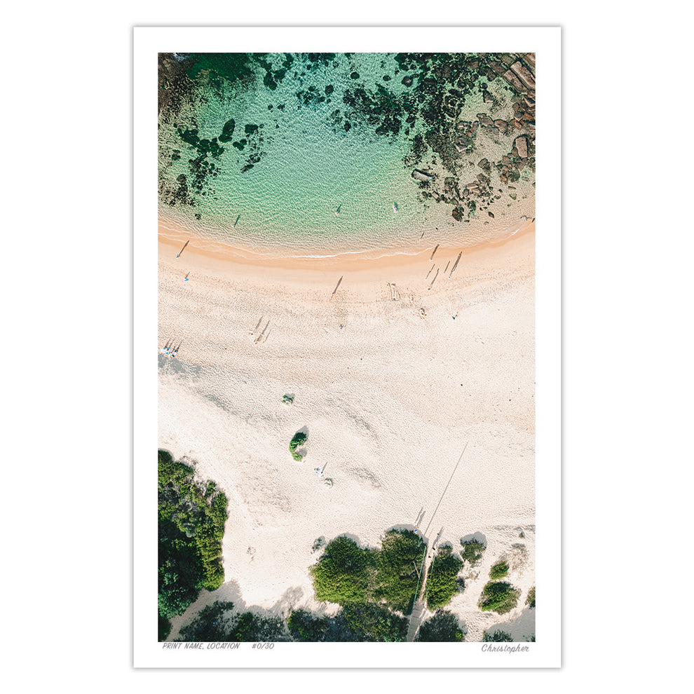 Tropical Bay – Aerial Coastal Print from Spoon Bay, Central Coast ...